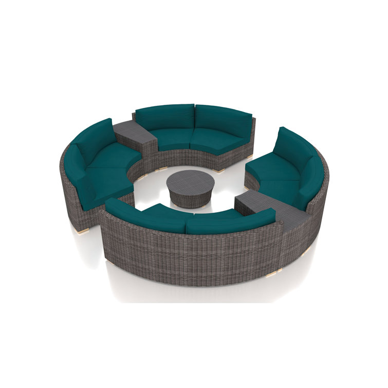 Latitude Run® Marfik 8 - Person Modular Patio Conversation Sets with Cushions & Reviews | Wayfair